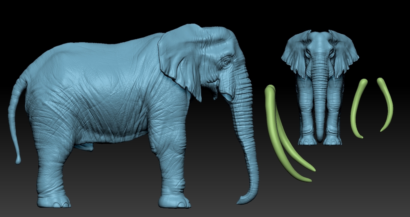 Descargar archivo OBJ Elefante Africano • Diseño para imprimir en 3D ...