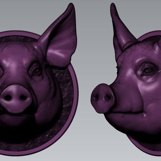 Download OBJ file Pig Head • Template to 3D print ・ Cults