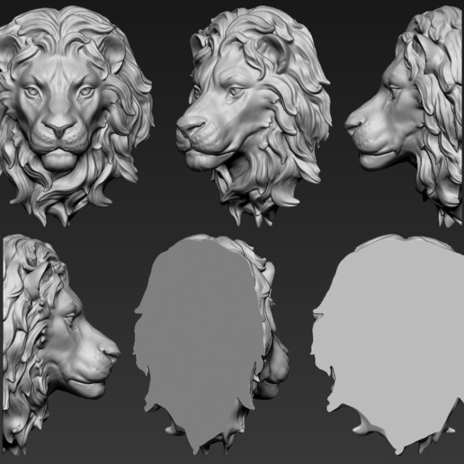 Download 3D print files Lion Head ・ Cults