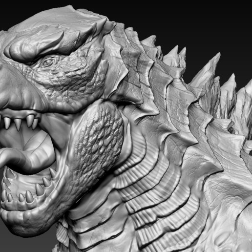 Download OBJ file Godzilar Head • 3D print template ・ Cults