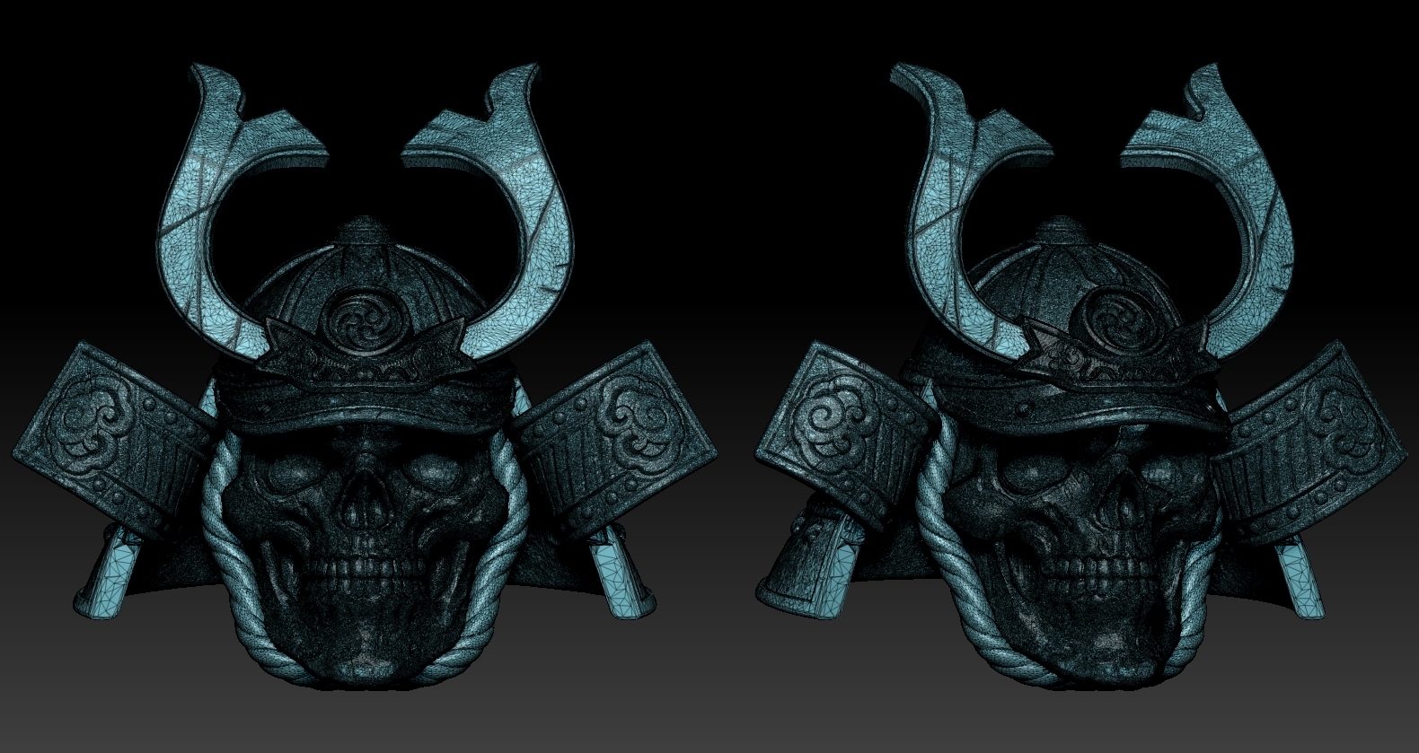 Descargar archivo OBJ Samurai de la calavera • Diseño para imprimir en ...