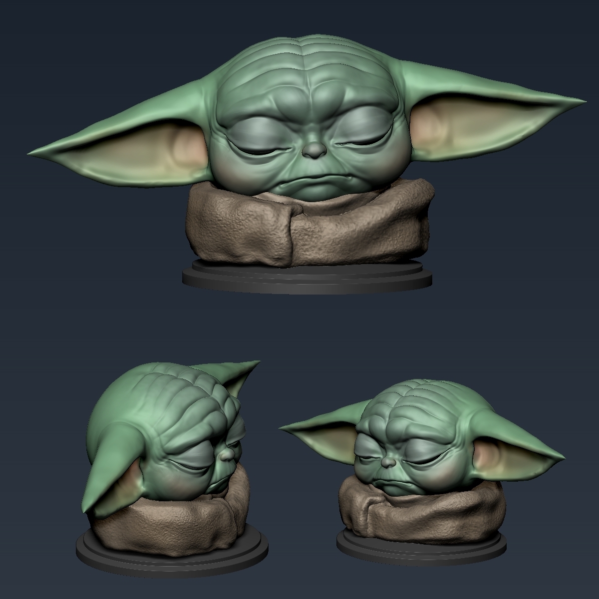 Archivo STL gratis Yoda Duerme・Plan de impresión en 3D para descargar・Cults