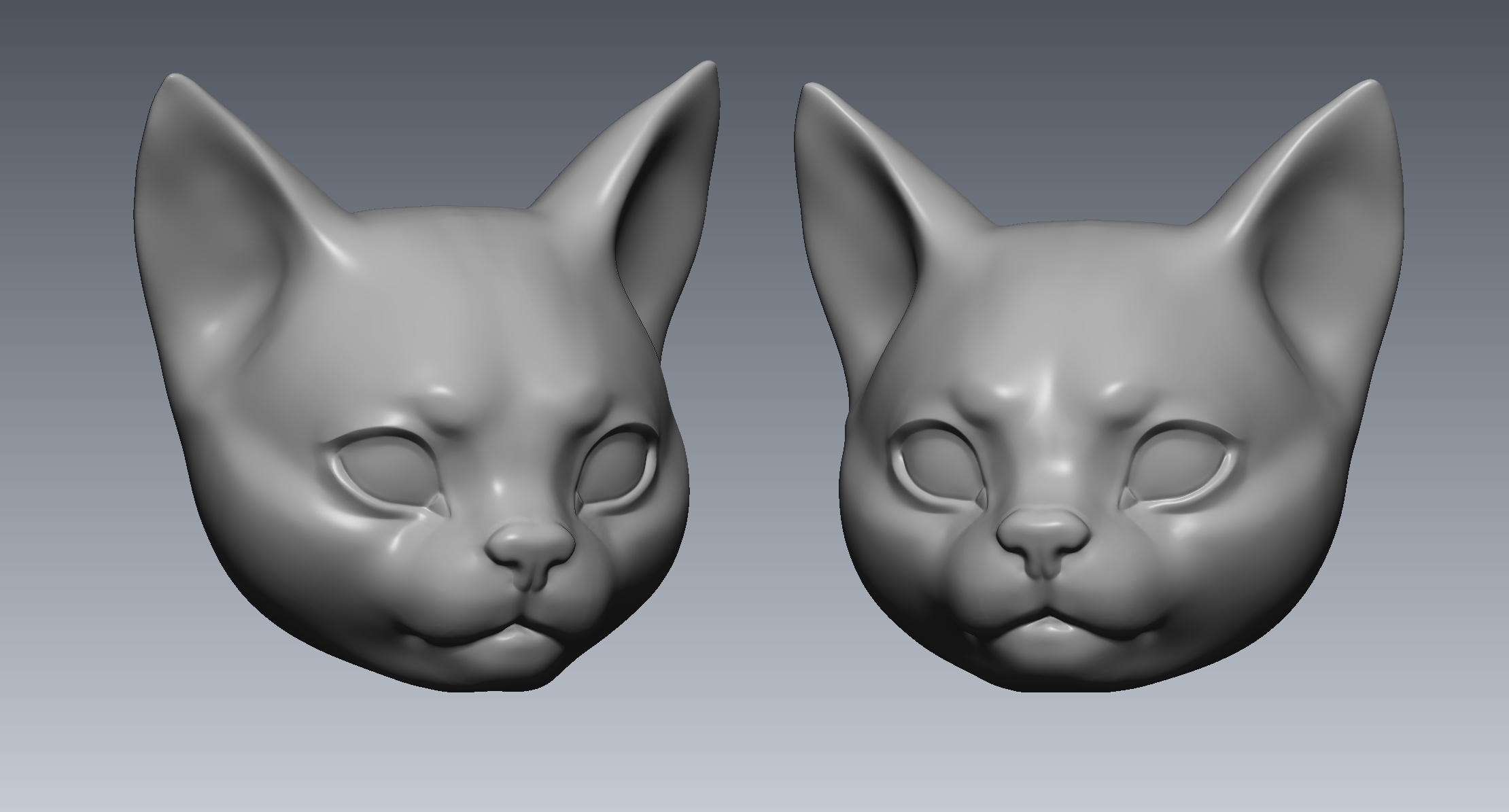 STL file Kitten Head・3D printable model to download・Cults
