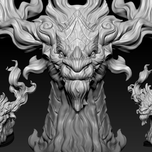 Download OBJ file Dragon Head 02 • 3D print object ・ Cults