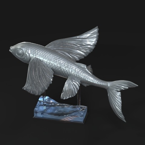 Download OBJ file Flying fish • Object to 3D print ・ Cults