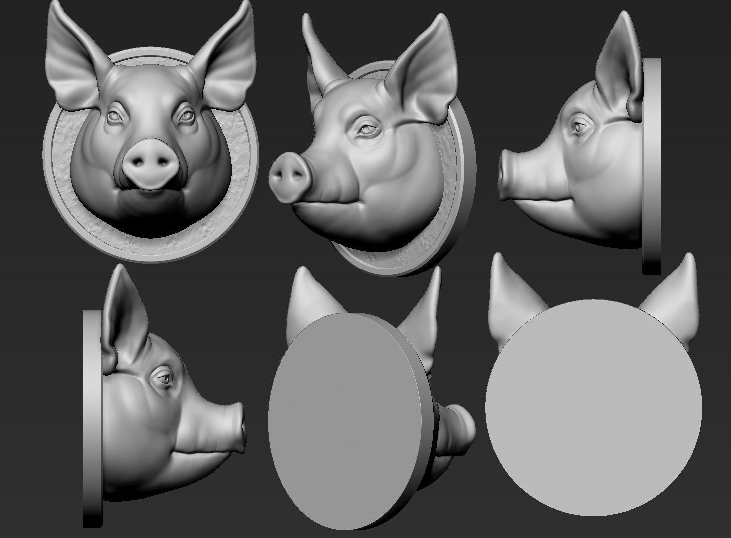 STL file Pig Head・3D printable model to download・Cults