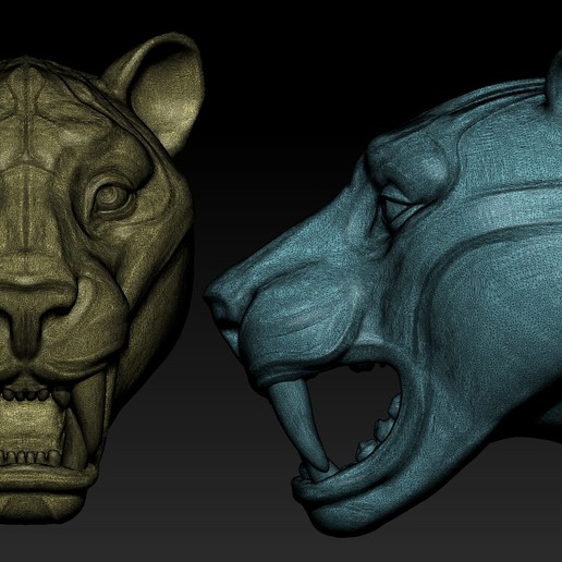 Download OBJ file Tiger Head Number06 • 3D printing template ・ Cults
