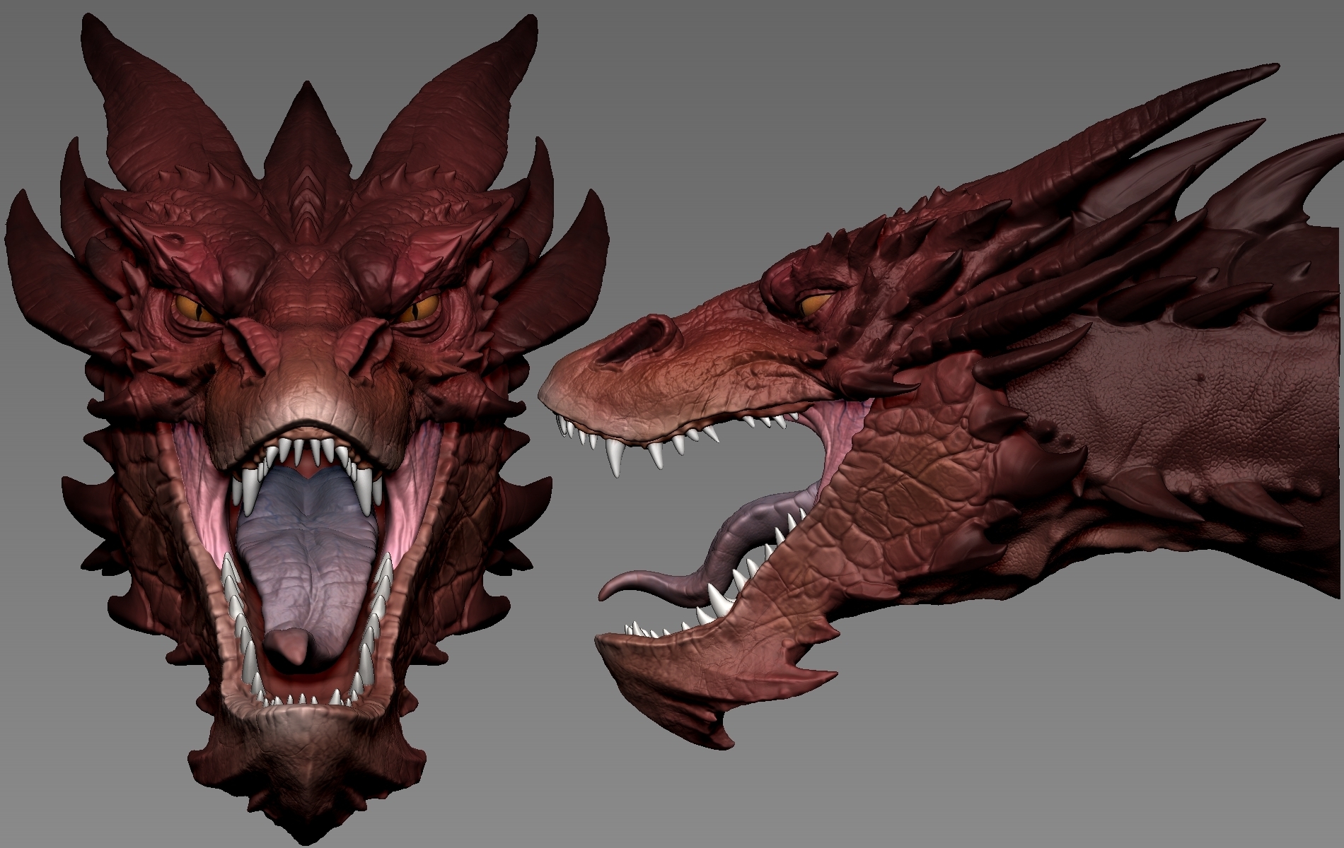 STL file Smaug Head 🐉・3D printer model to download・Cults