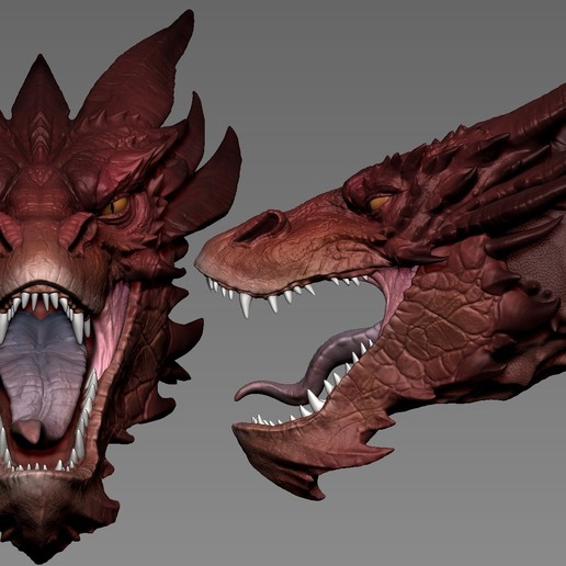 Download OBJ file Smaug Head • 3D printer template ・ Cults