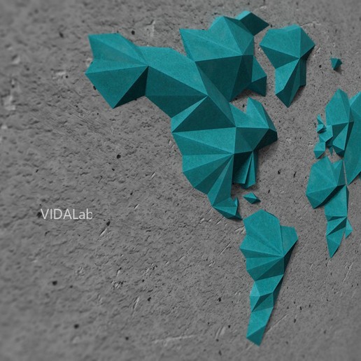 Download STL file 3D World map wall decoration ・ Cults