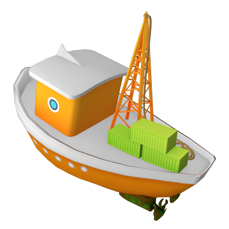 3D file cargo boat・3D printing design to download・Cults