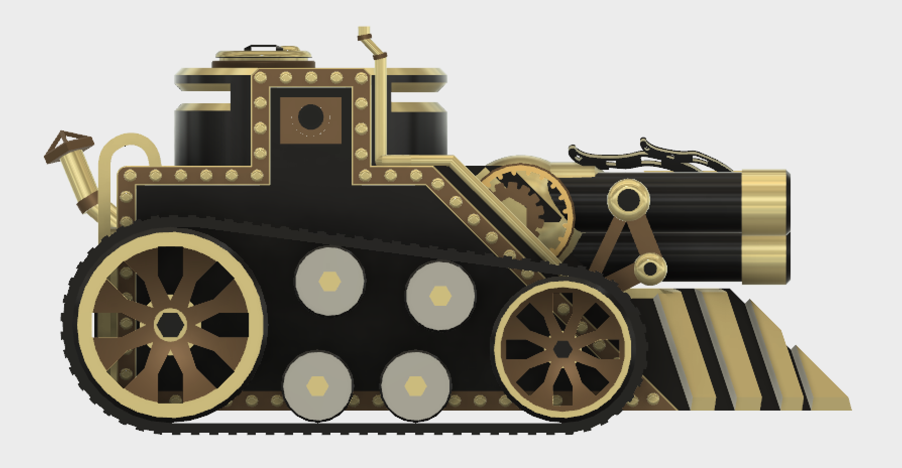 Archivo STL Steampunk Tank | Tri-Cannon | (Archivo .STL)・Idea de ...