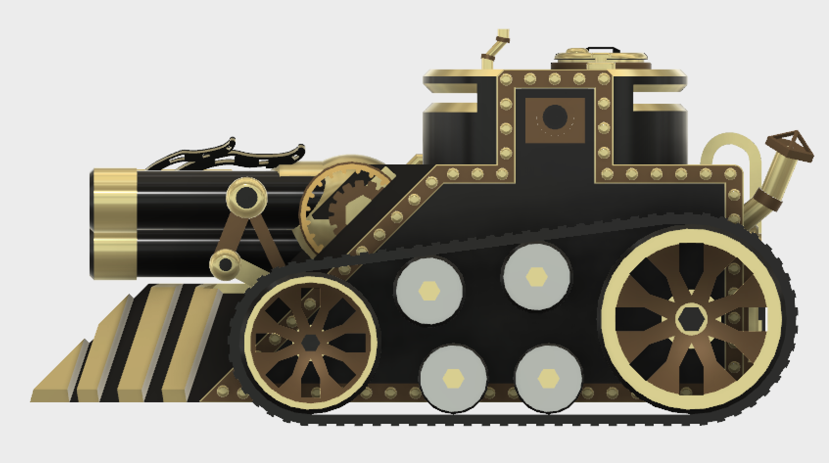 Archivo STL Steampunk Tank | Tri-Cannon | (Archivo .STL)・Idea de ...