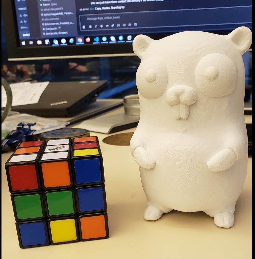 Archivo 3D gratis Go gopher golang mascot - split in half for ez FDM ...