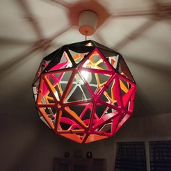 3D printing Geodesic Sphere Lamp Shade • made with Prusa mk3s ・ Cults