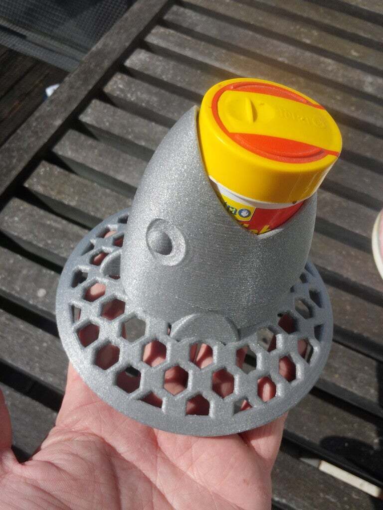 Free STL file Lid for aquarium ball, with storage of the pot of food 🪴 ...