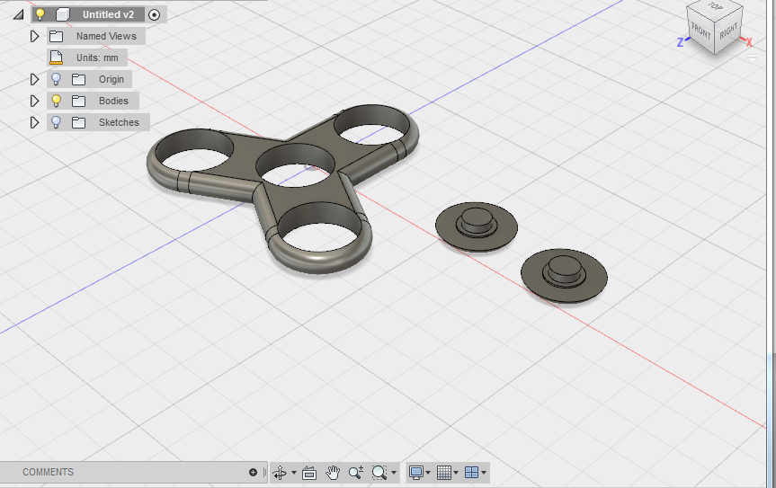 STL file fidget spinner・Template to download and 3D print・Cults