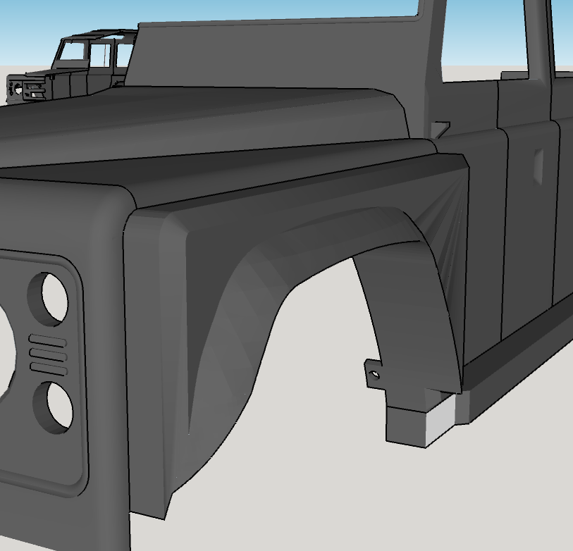 Archivo STL gratuito Fender para Land Rover Defender 110・Design para impresora 3D para descargar ...