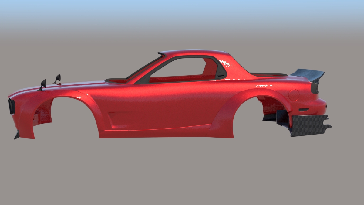 STL file Mazda RX-7 Tuned 1/10・3D printing template to download・Cults