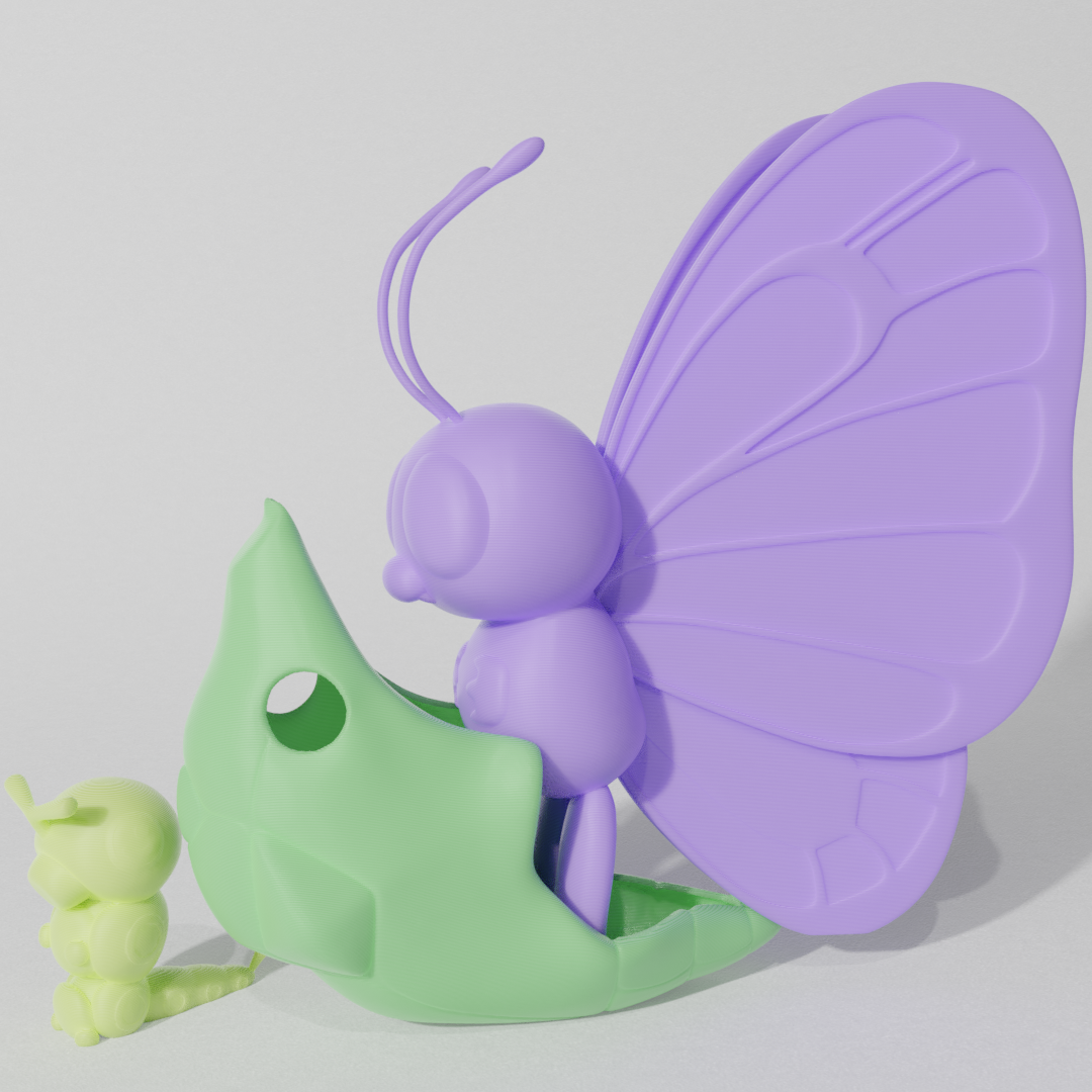 STL file CATERPIE - EVO - PACK / 9 MODELS, ALL CATERPIE EVOLUTIONS 🐉・3D ...