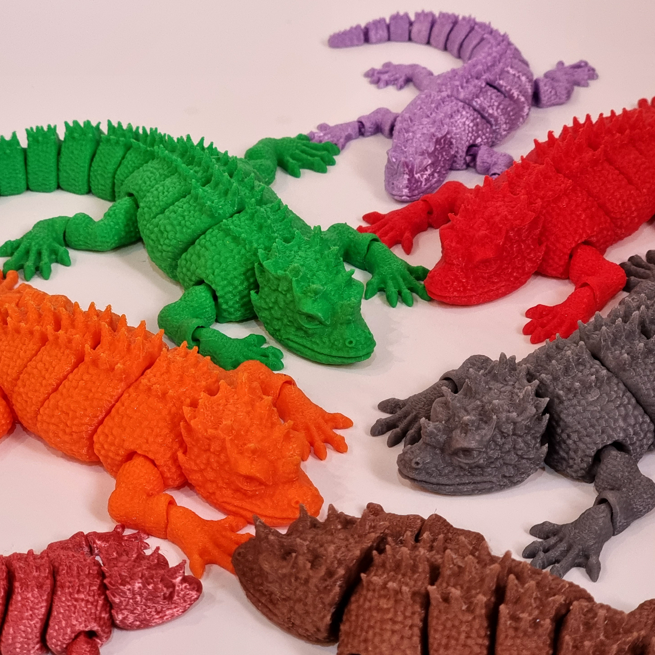 STL file Articulated Lizard No Support Print In Place・3D printer model ...