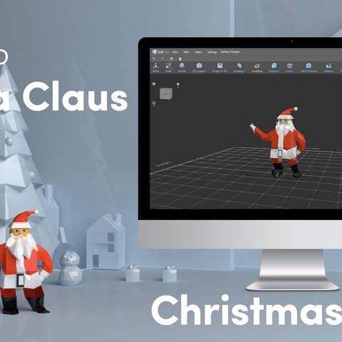 Download free 3D printer designs Low Poly Santa Claus ・ Cults
