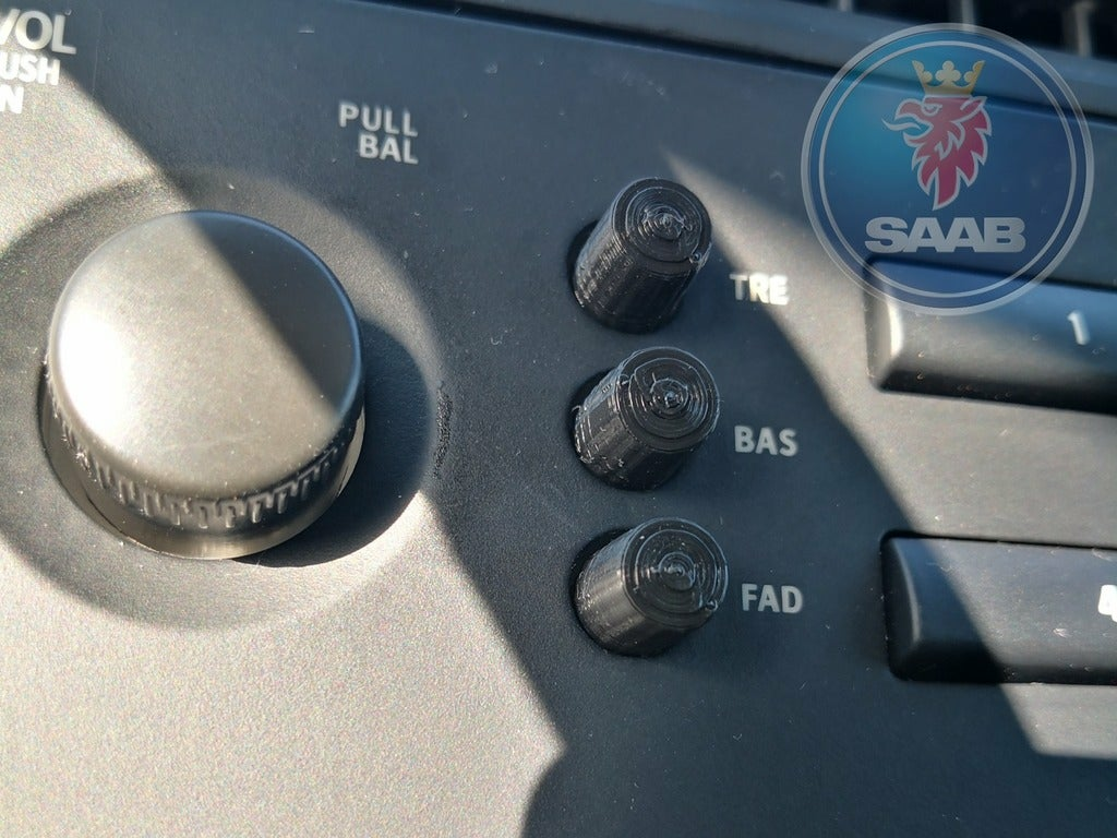 Free STL file SAAB 9-3 03-?? tone knob (Treble, Bass, Fader)・3D print ...