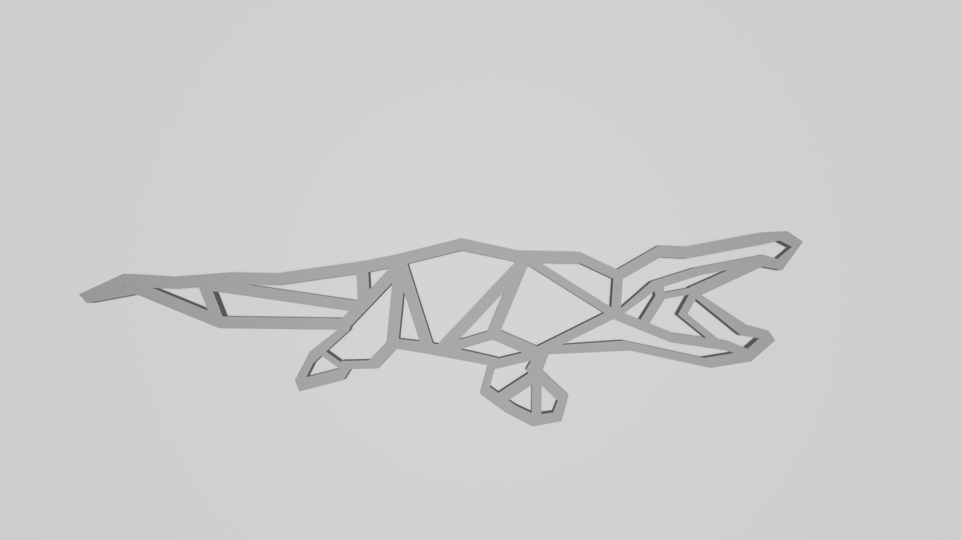 Бесплатный STL файл Crocodile low poly design・Дизайн 3D-принтера для ...
