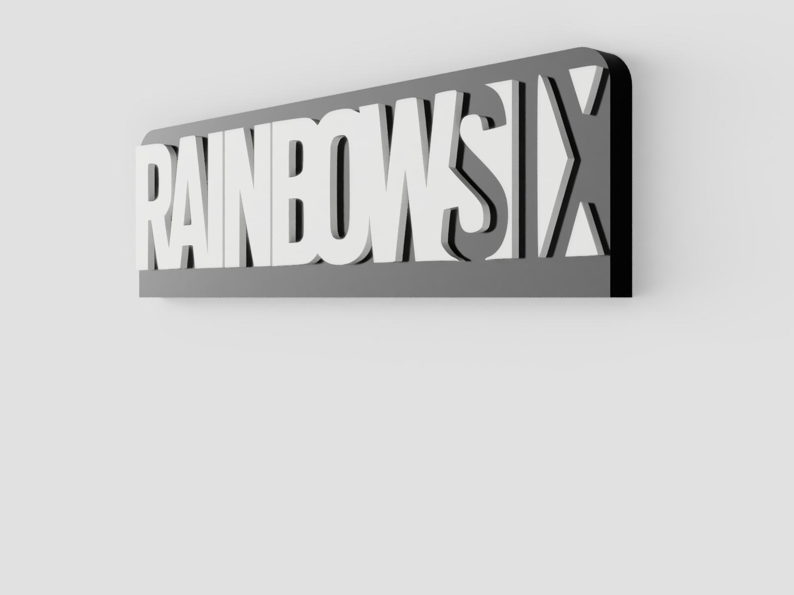 STL file Tom Clancys Rainbow Six stand logo・3D print design to download ...