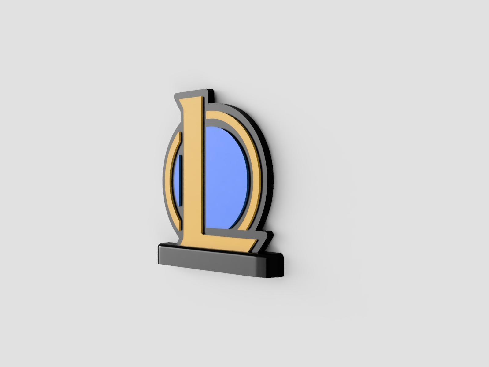 STL file LEAGUE OF LEGENDS STAND LOGO・3D printing idea to download・Cults