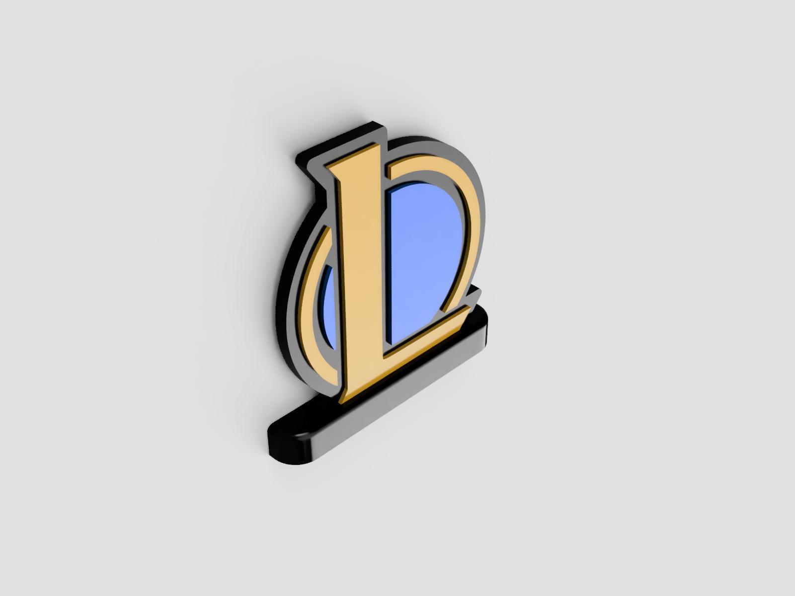 STL file LEAGUE OF LEGENDS STAND LOGO・3D printing idea to download・Cults