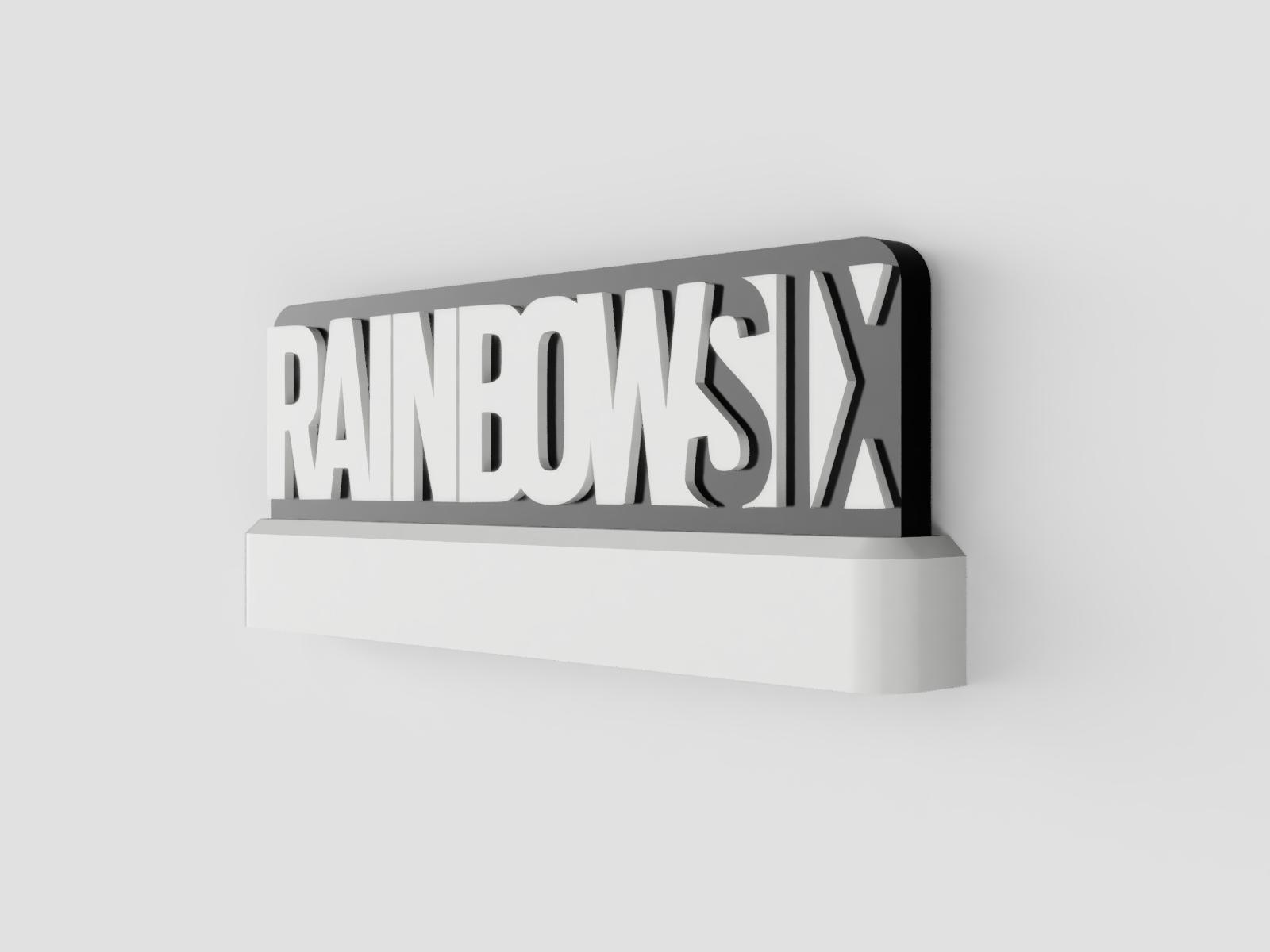 STL file Tom Clancys Rainbow Six stand logo・3D print design to download ...