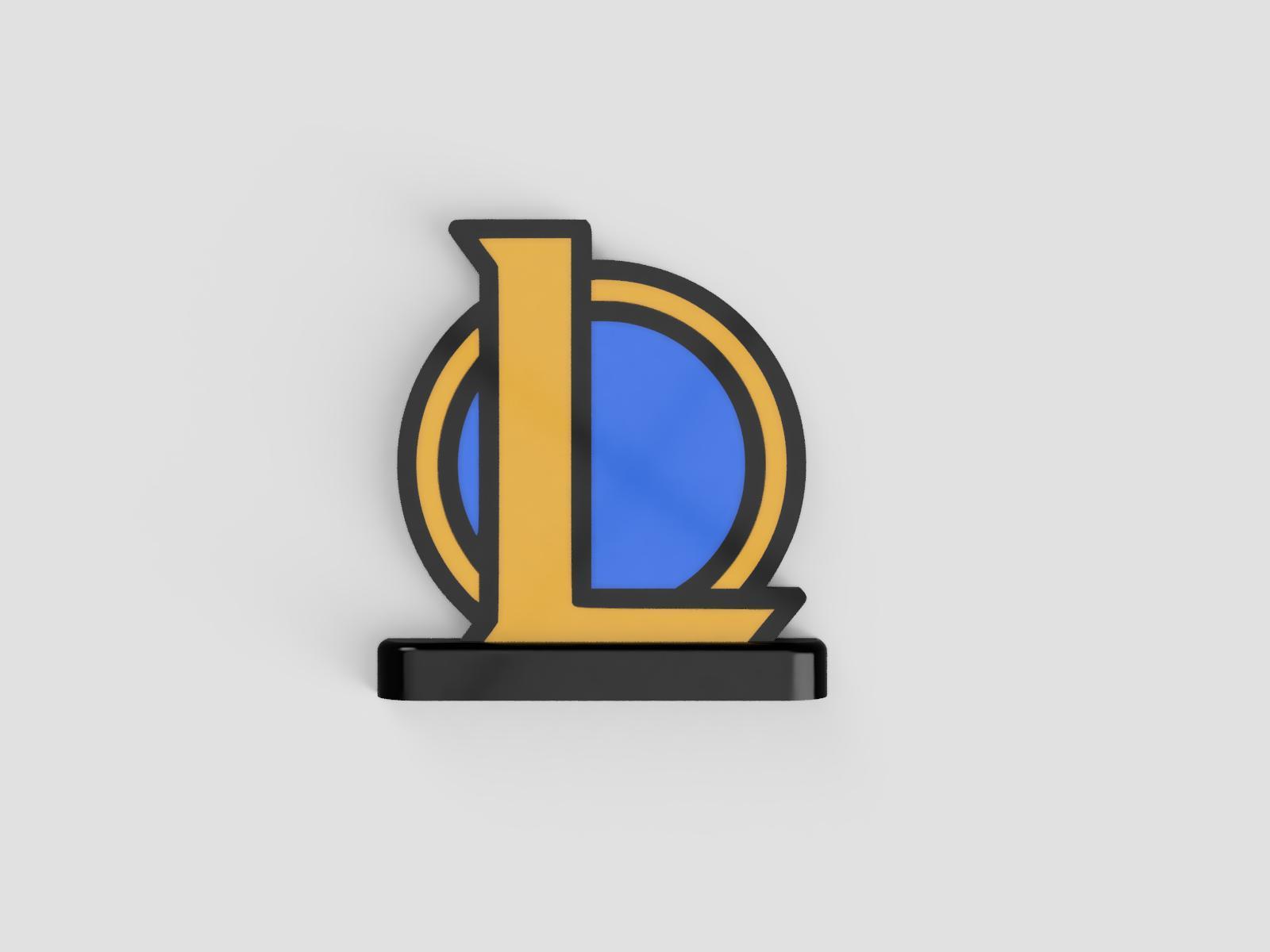STL file LEAGUE OF LEGENDS STAND LOGO・3D printing idea to download・Cults
