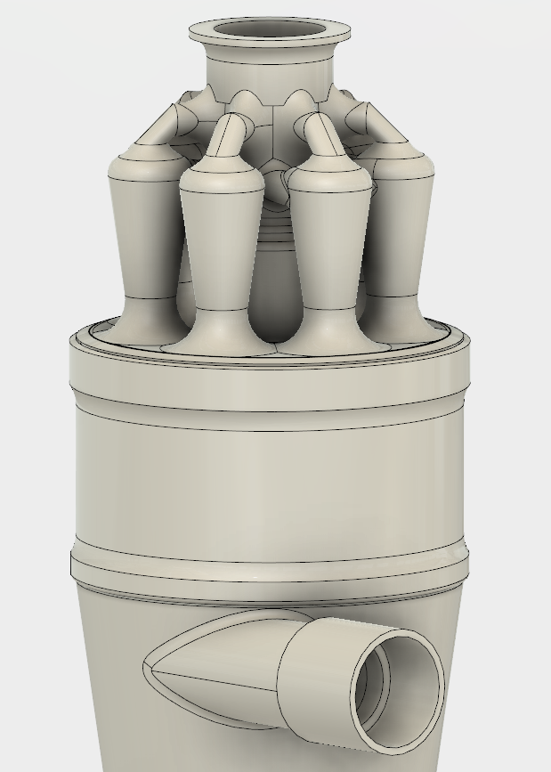 STL file 7 Head Multi Cyclone Chamber v2 (Compact Size Added) 🌀・3D ...