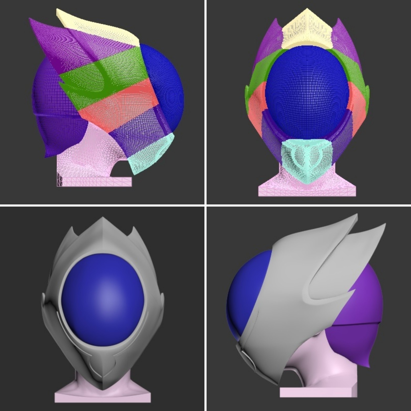 STL file Helmet Code Geass Zero 🪖・3D printer design to download・Cults