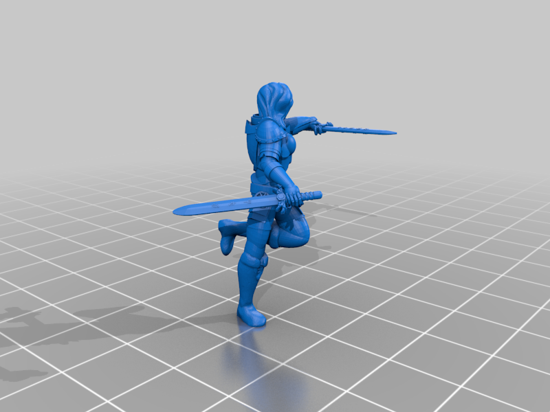 Free STL file Lady Warrior ♀️・3D printer design to download・Cults