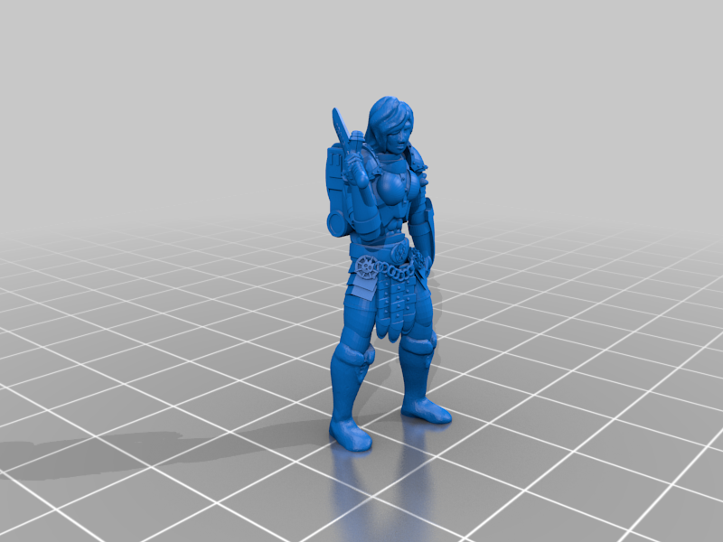 Free STL file Lady Warrior ♀️・3D printer design to download・Cults