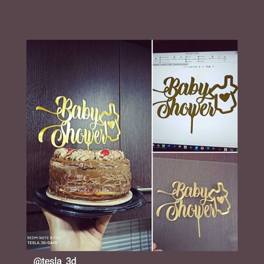 Download free STL file Baby Shower for Cake • Design to 3D print ・ Cults