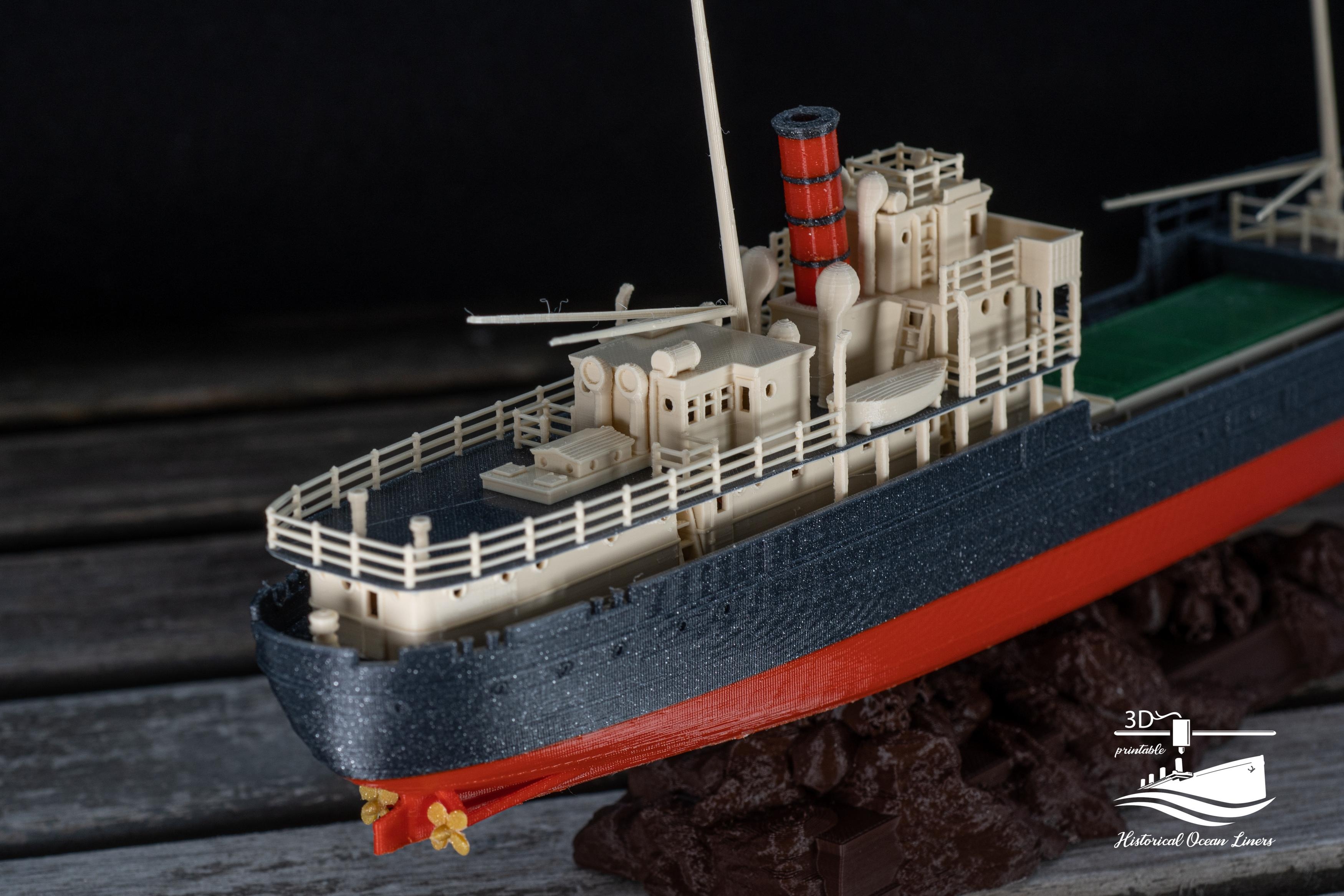 STL file Steam Ship Venture II from King Kong (Peter Jackson) 😤・3D ...