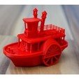 Download free STL files Old paddle-wheel steam boat with display stand ...