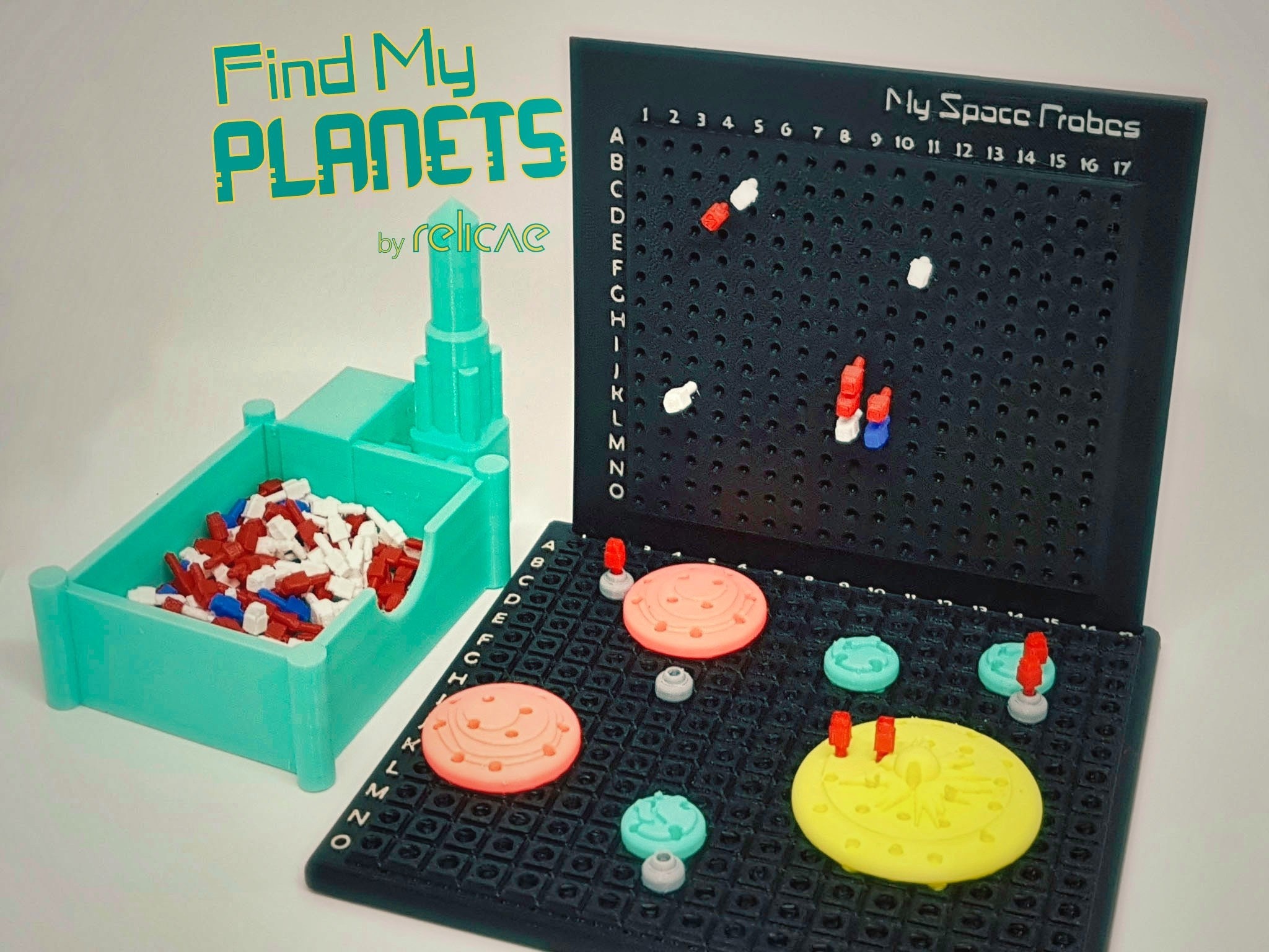 Бесплатный STL файл Find My Planets - Guessing Game (Battleship style ...