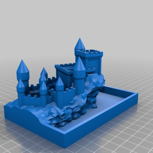 Download free STL file Cliff-Side Castle Planter • 3D printing template ...