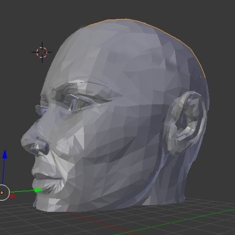 Download free STL file head low poly poly • 3D print model ・ Cults