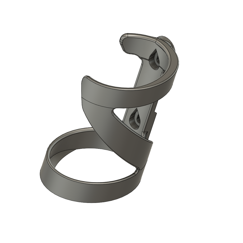 STL file Side Load Bottle Cage - Slanted 🍾・3D printable design to ...