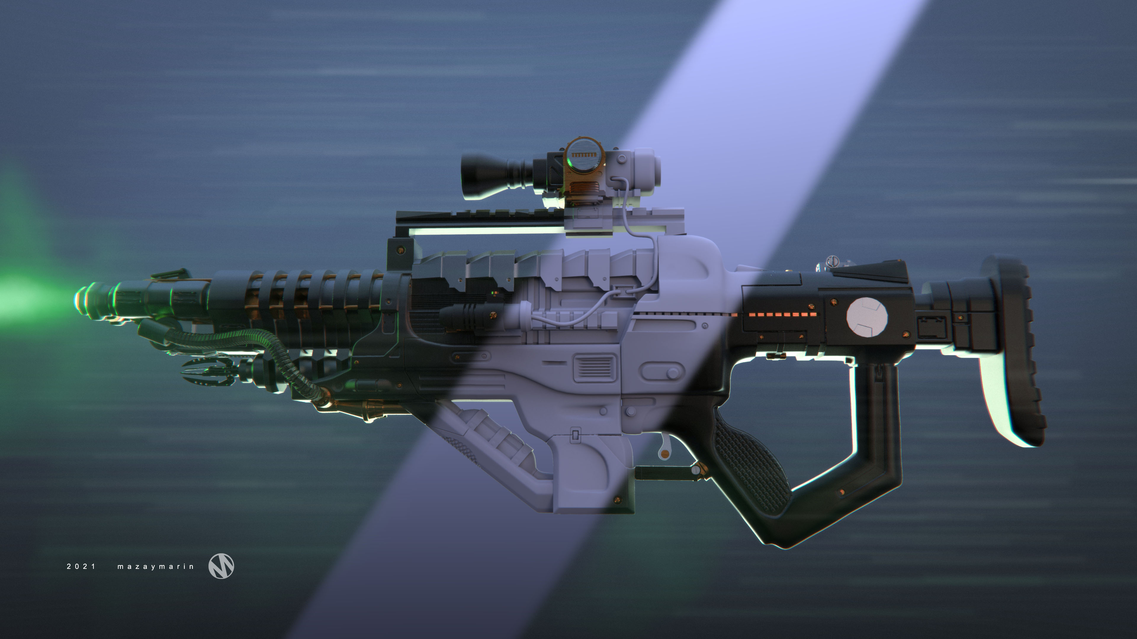 Archivo 3D Sci-Fi Printable gun・Objeto imprimible en 3D para descargar ...