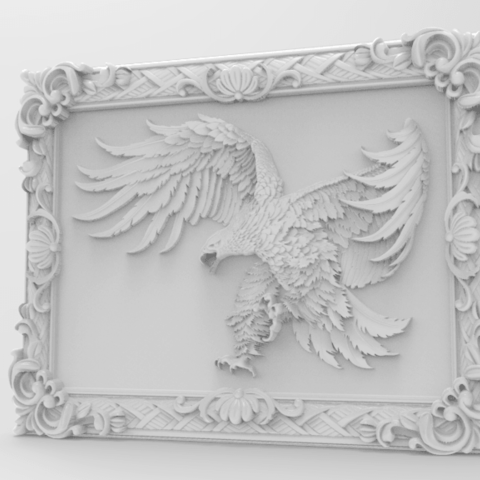 Download free 3D printer model Eagle framed wall art 3d stl models for ...