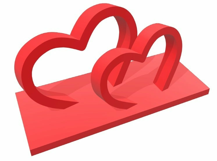 Free STL file Hearts Cake Topper・3D printable model to download・Cults