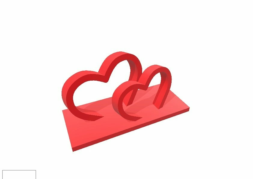 Free STL file Hearts Cake Topper・3D printable model to download・Cults