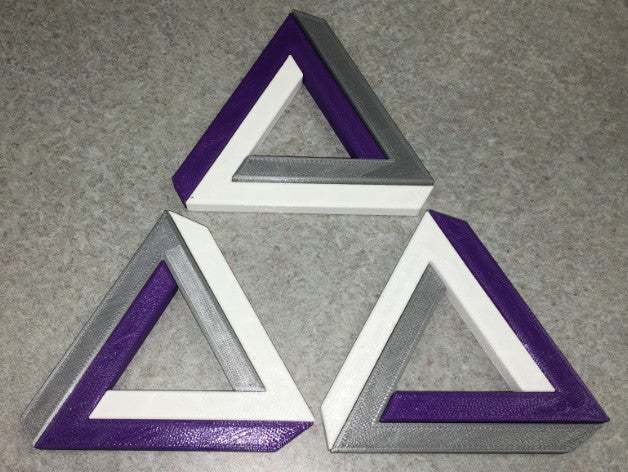 Free STL file Penrose Triangle: Three Pieces・3D printing model to ...