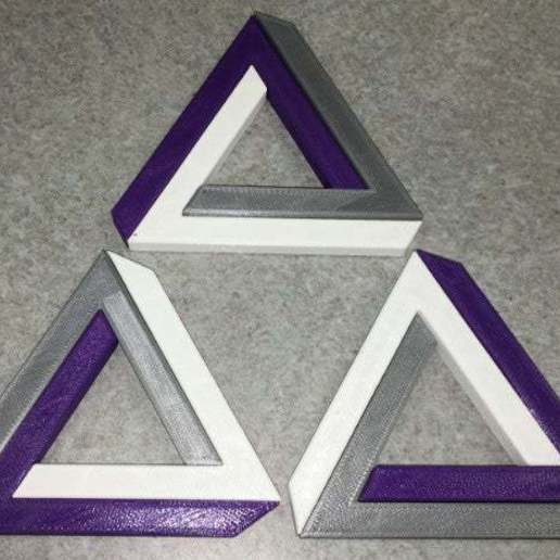Download free STL file Penrose Triangle: Three Pieces • 3D printable ...